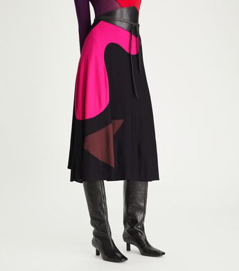 Colorblock Knit Skirt | | Tory Burch