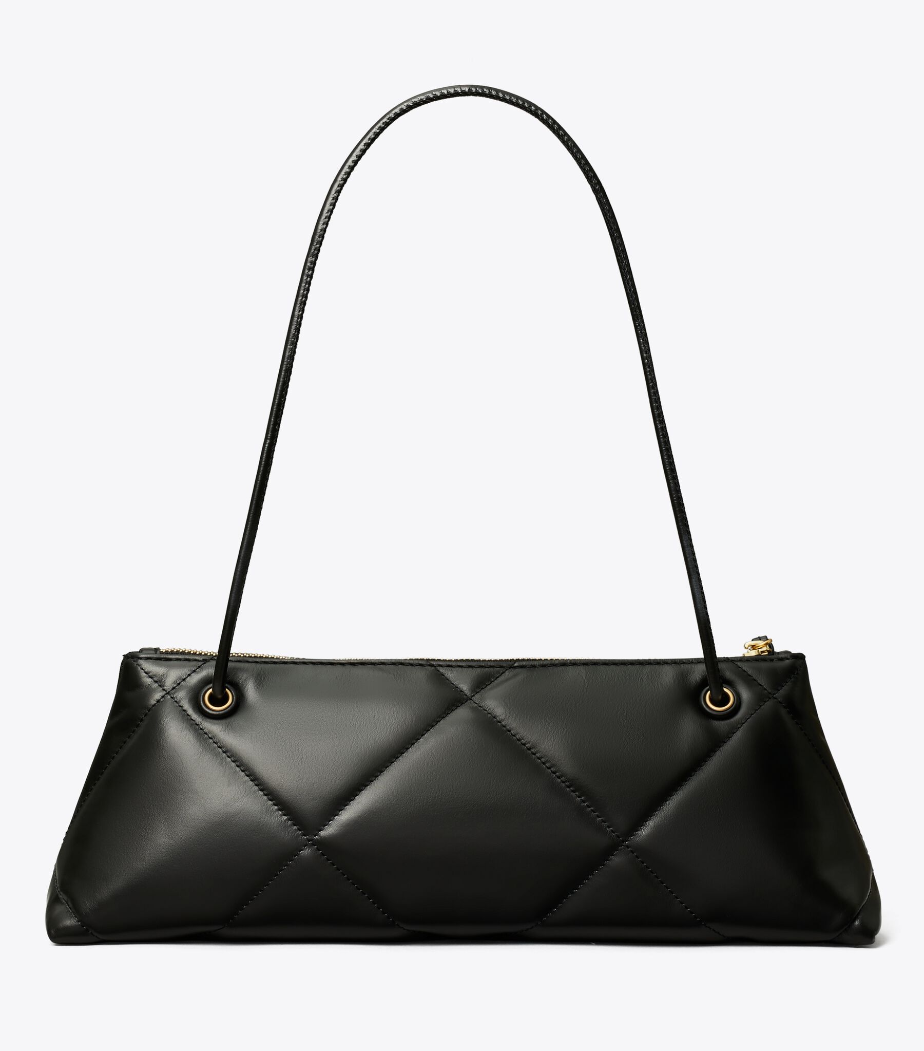 Kira Diamond Quilt East-West Shoulder Bag, Black | Tory Burch UAE