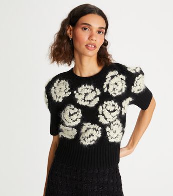 Rose-Embroidered Sweater | | Tory Burch