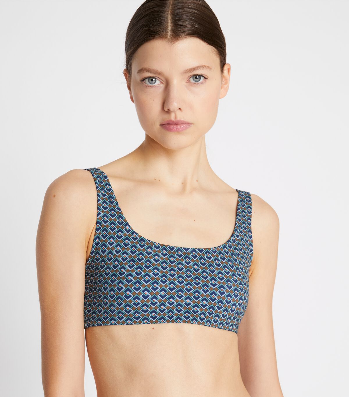 Tory Burch Printed Scoop Back Bra Tory Burch Uae