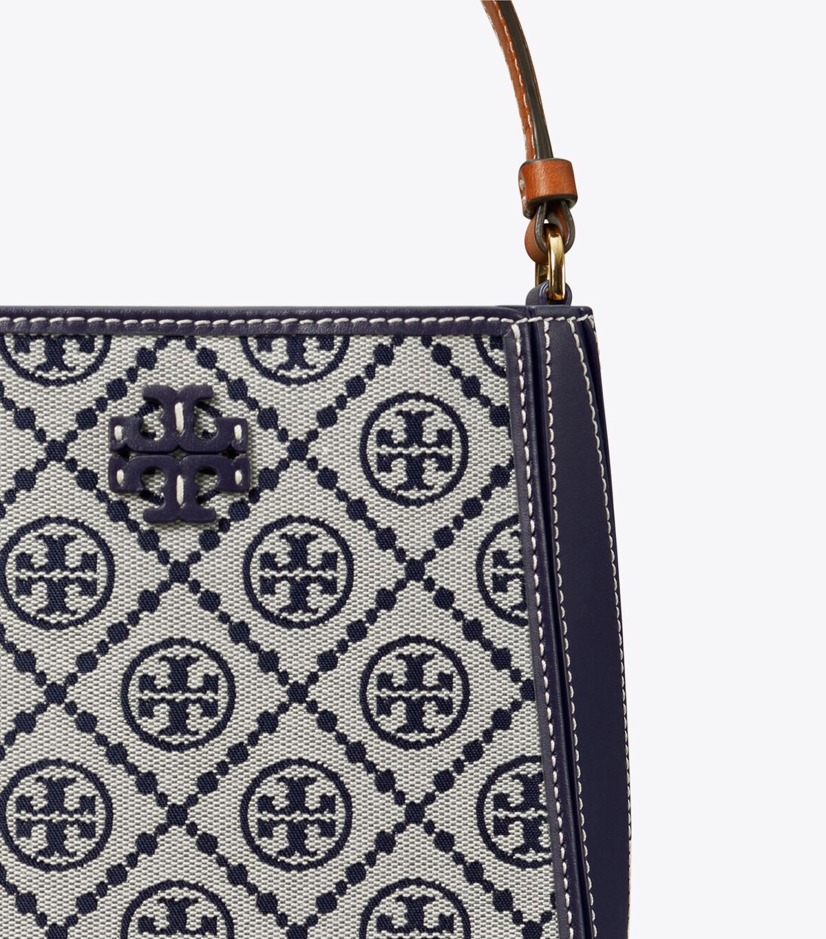 Small T Monogram McGraw Bucket Bag, Tory Navy | Tory Burch UAE